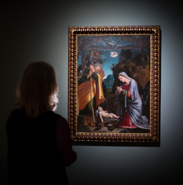 Peruzzi painting of The Nativity scene